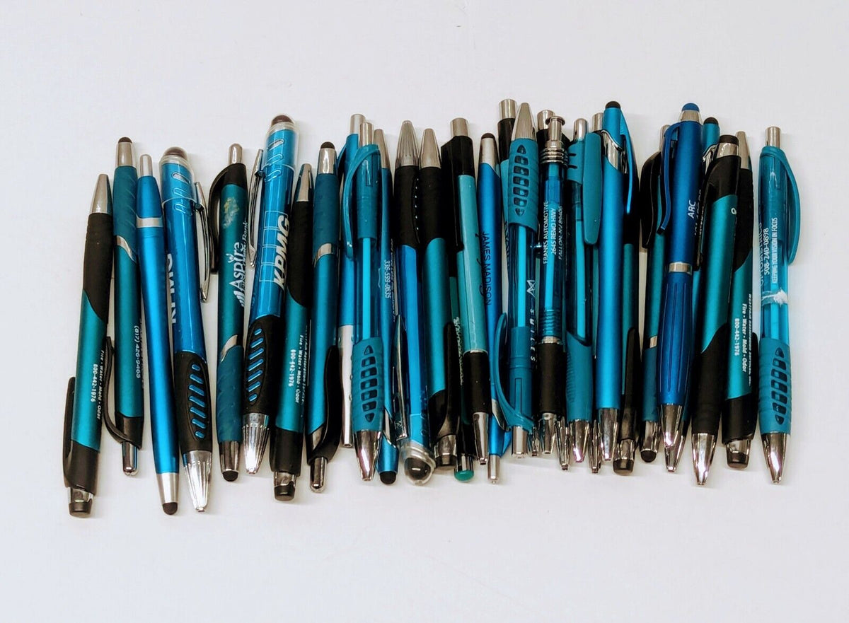 30 Count Teal Misprint Pens – Pens 4 Pennies