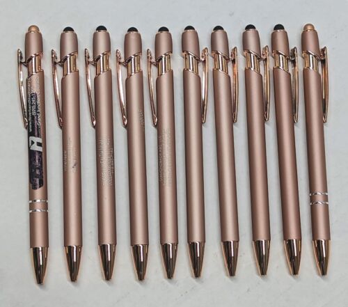 10 Count Rose Gold Misprint Metal Click Pens – Pens 4 Pennies