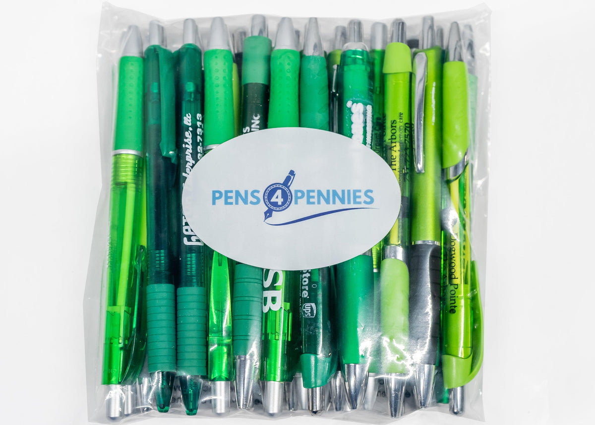 30 Count Green Misprint Pens – Pens 4 Pennies