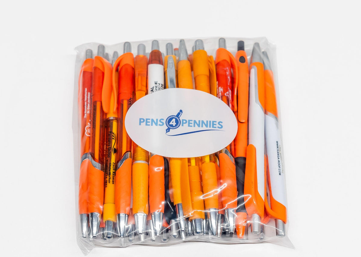 30 Count Orange Misprint Pens – Pens 4 Pennies