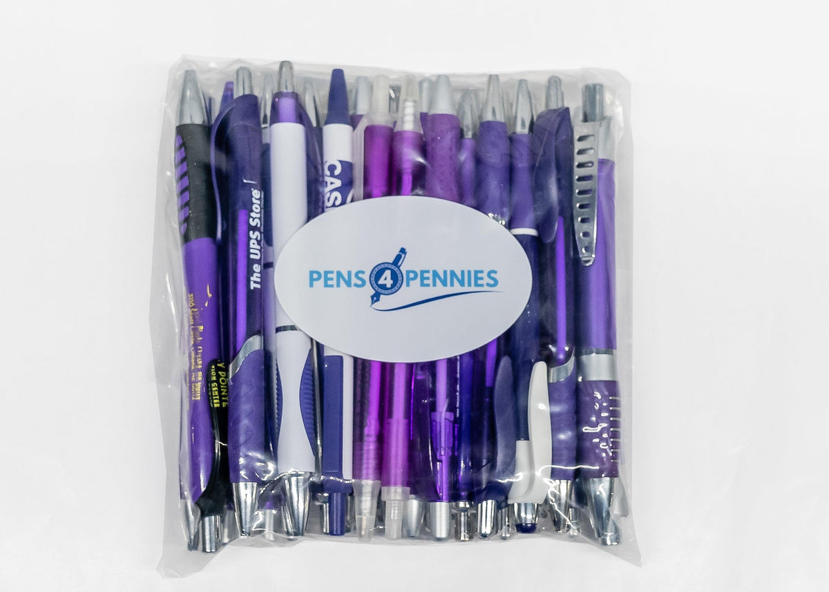 30 Count Purple Misprint Pens – Pens 4 Pennies