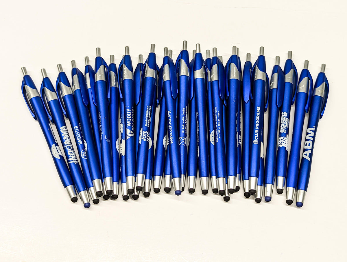 30 Count Blue Misprint Stylus Tip Pens – Pens 4 Pennies